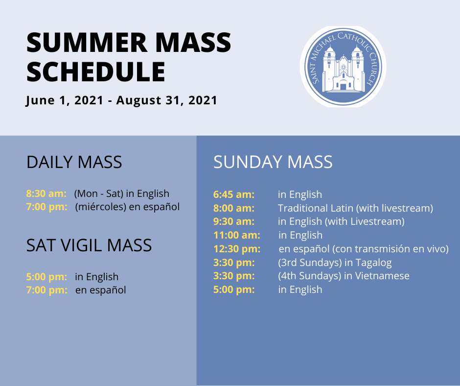 Mass Times | St. Michael Catholic Church